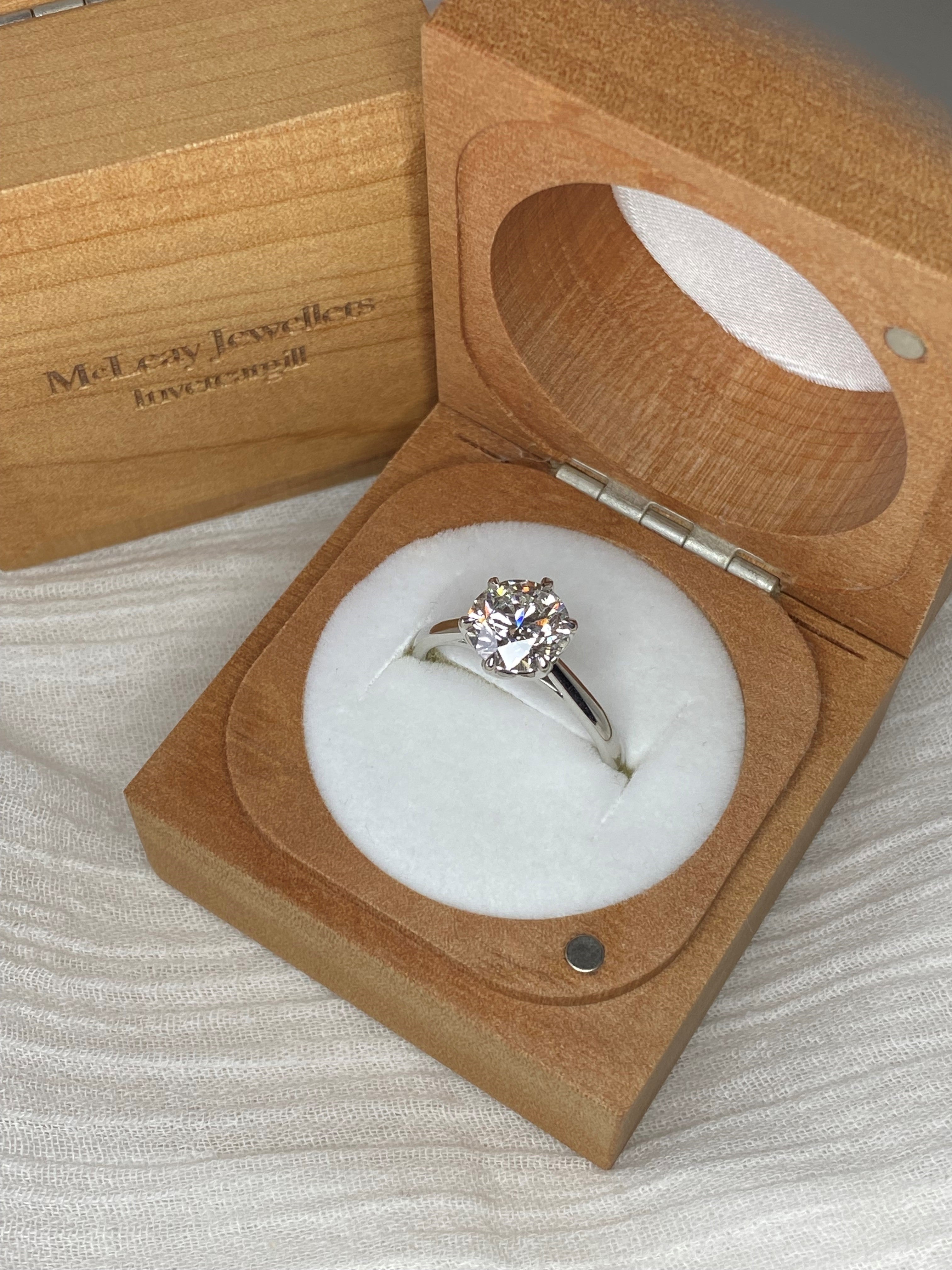 Platinum 2.00ct Lab grown Solitaire Diamond Ring – McLeay Jewellers ...